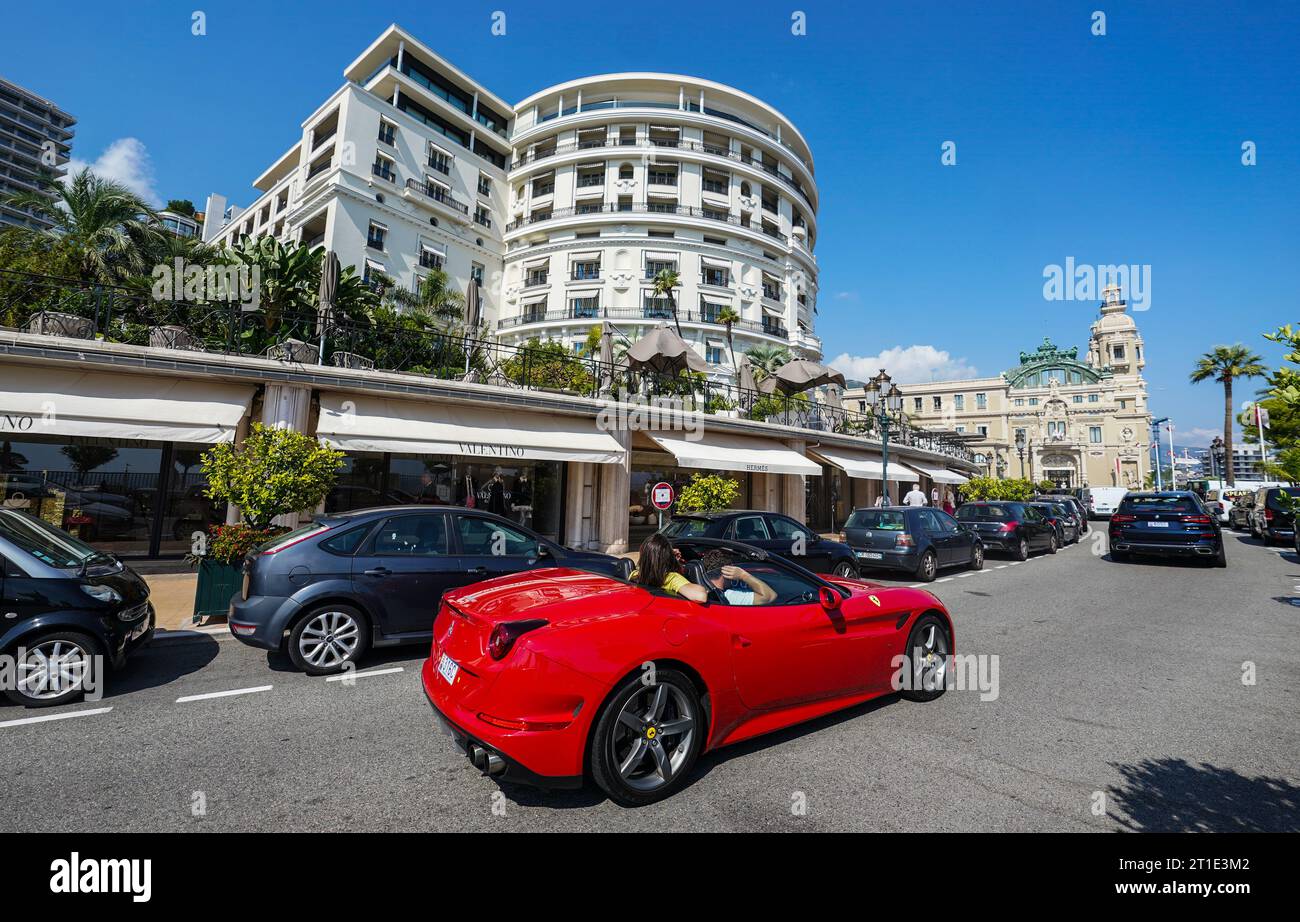 Traffic goes through Massenet corner on the Monaco Grand Prix circuit ...