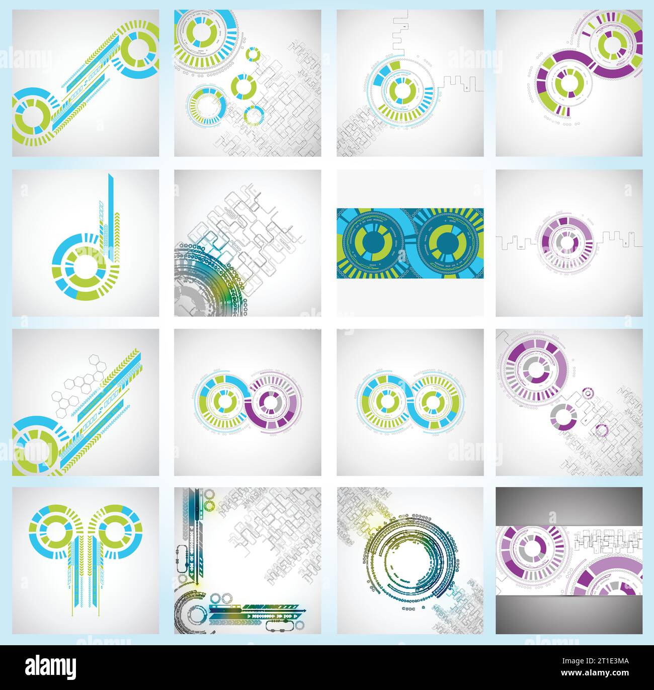 Set of abstract techbology backgrounds. Vector Stock Vector Image & Art ...