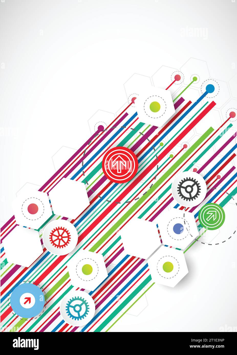 Color lines technology abstract background. Vector Stock Vector Image ...