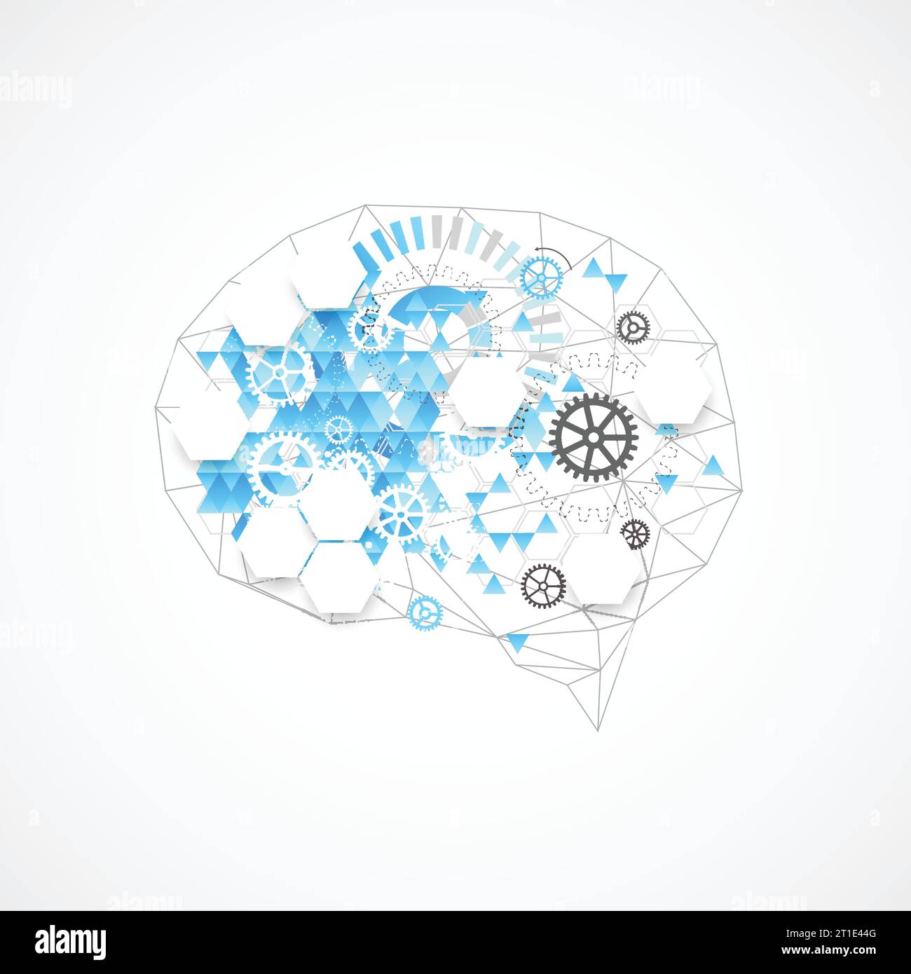 Abstract digital brain,technology concept. Vector Stock Vector Image ...