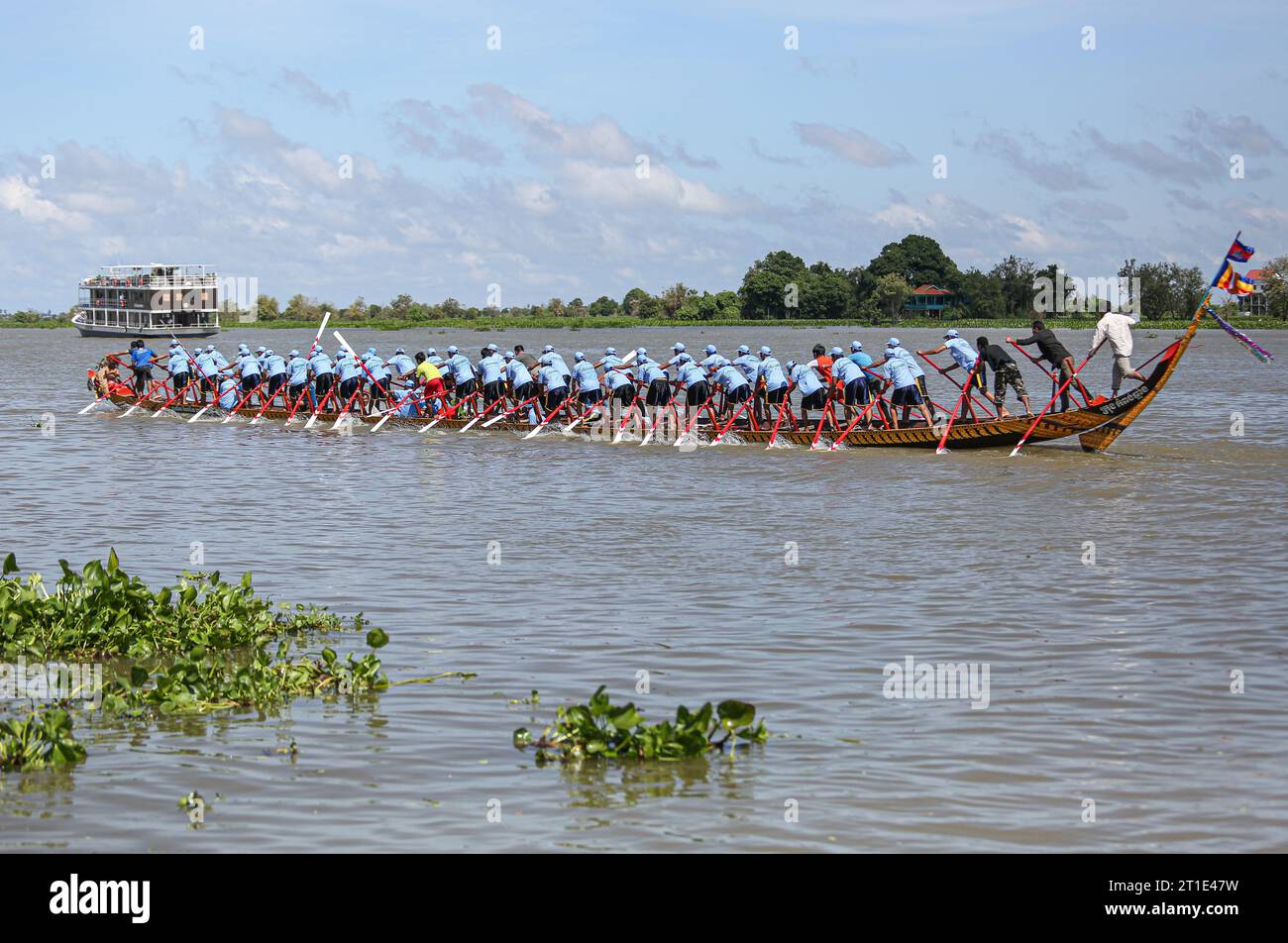 Kampong Chhnang, Cambodia. October 13, 2023 : Racing boat training in ...