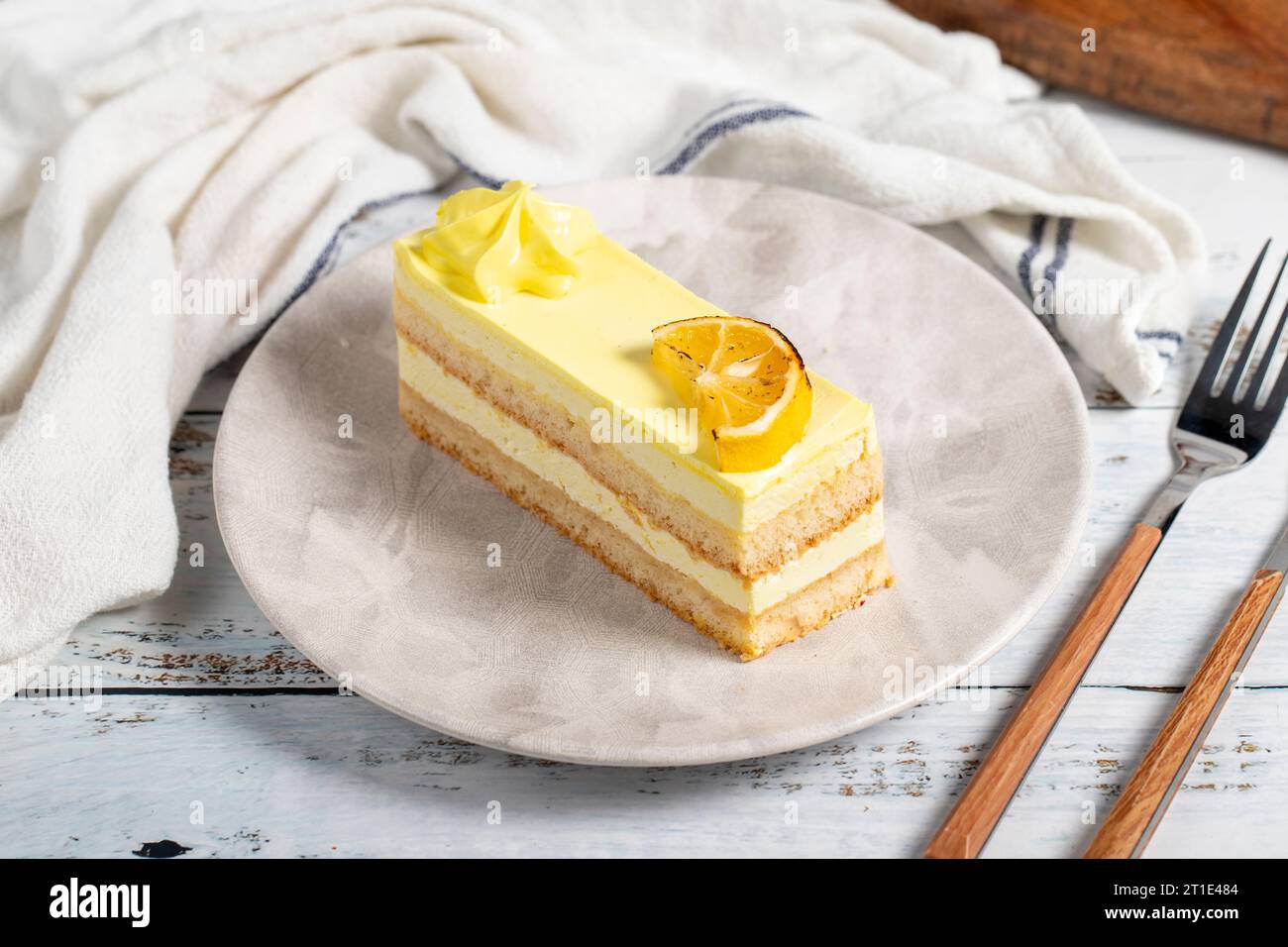 A slice of lemon cake hi-res stock photography and images - Alamy