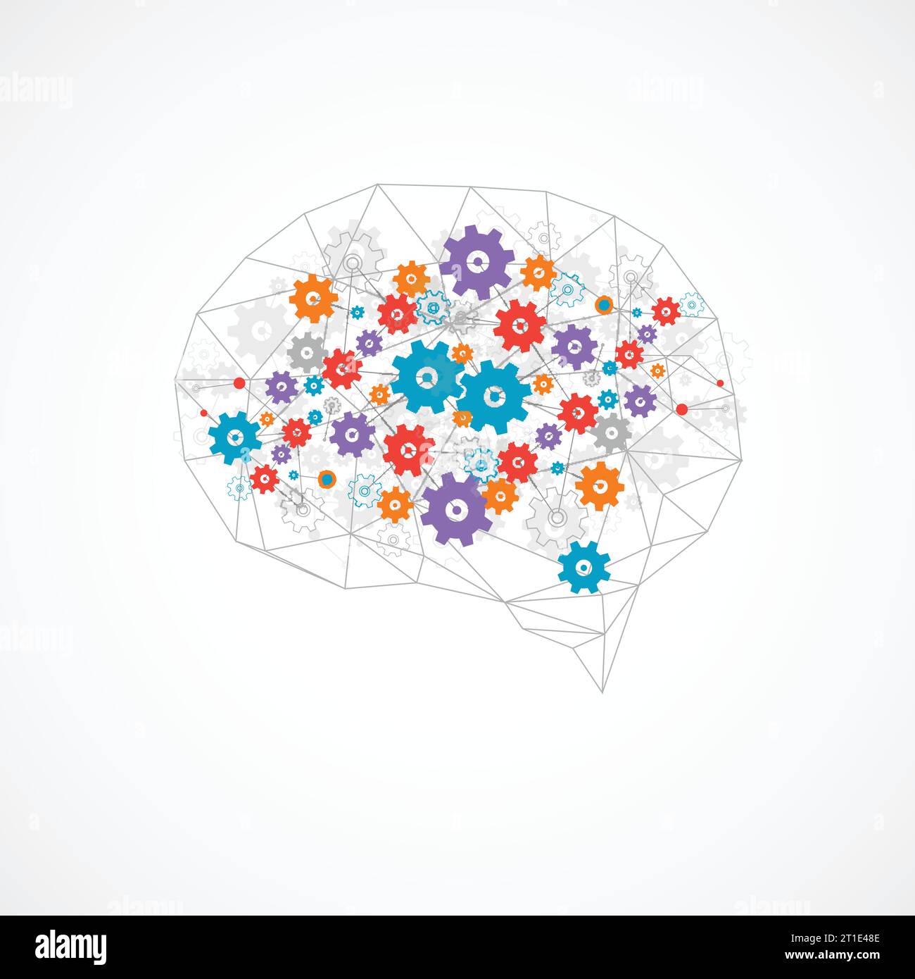 Abstract digital brain,technology concept. Vector Stock Vector Image ...