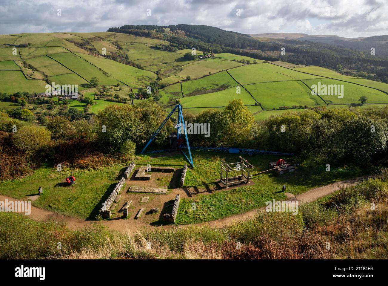 Old quarry machinery at Tegg's Nose country park near Macclesfield ...