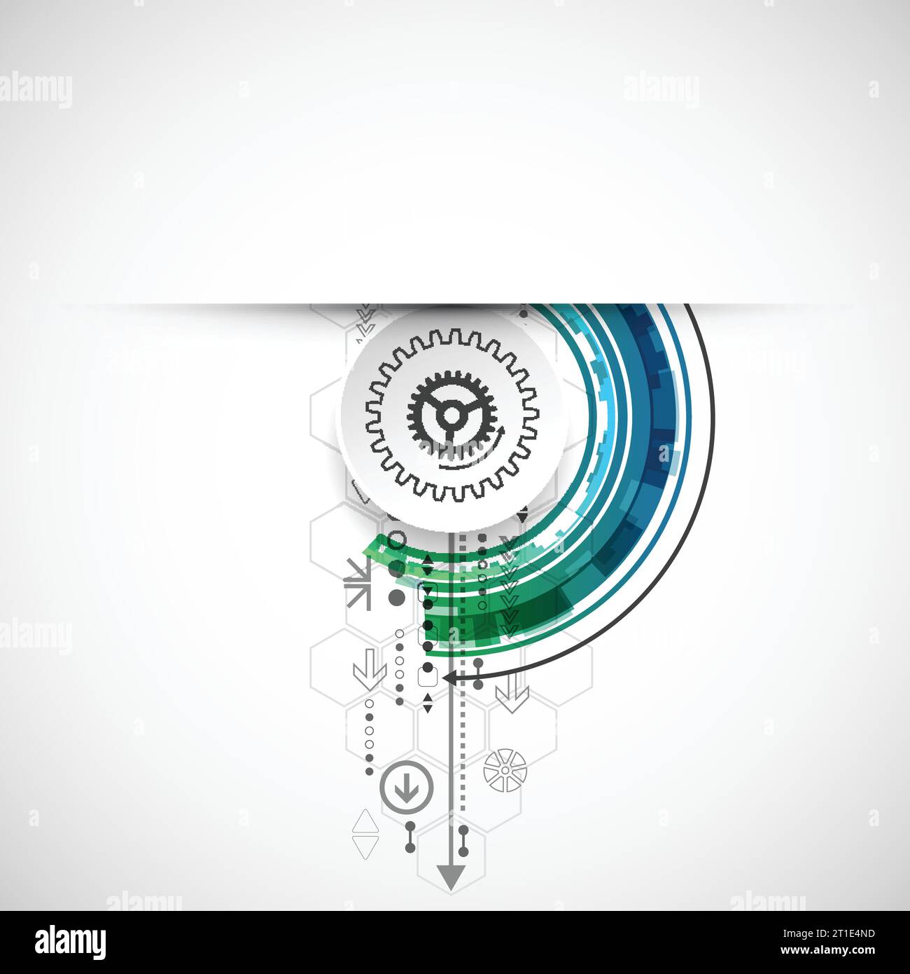 Abstract technological background with various elements. Circle theme ...