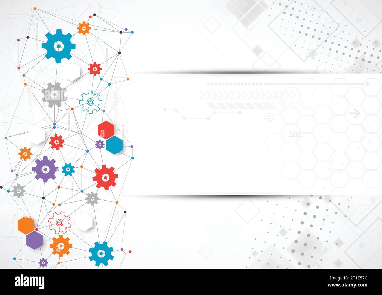 Abstract cogwheel technology net background. Vector Stock Vector Image ...