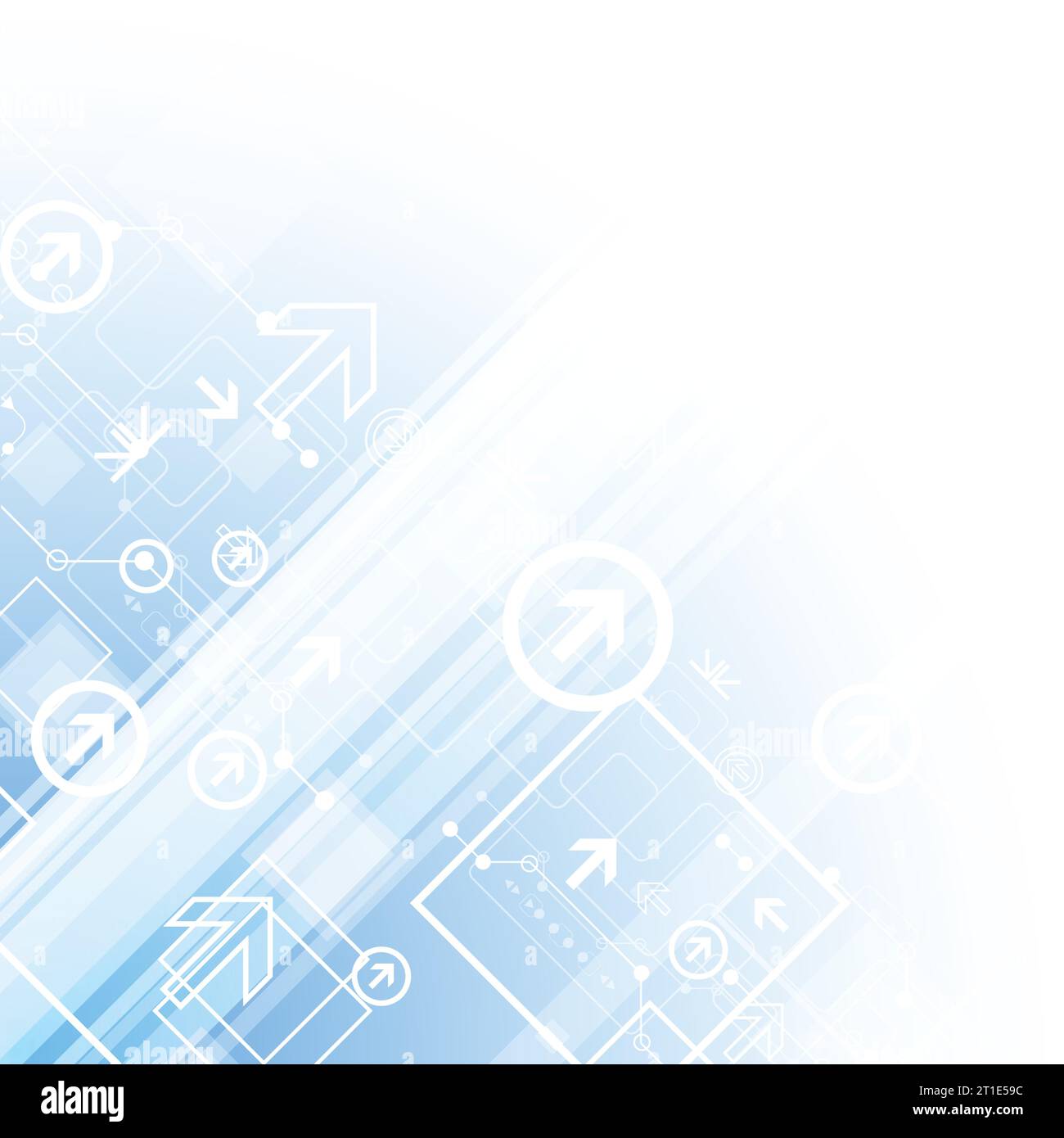Blue technology business template background. Vector Stock Vector Image ...