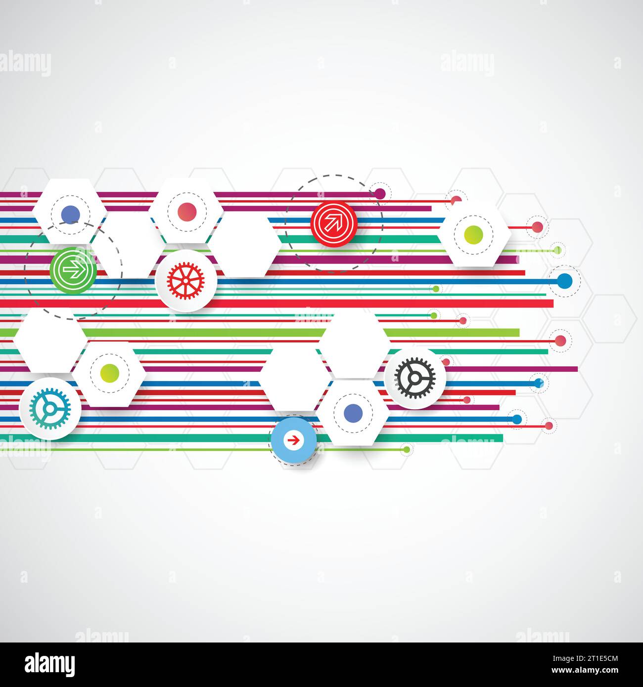 Color lines technology abstract background. Vector Stock Vector Image ...