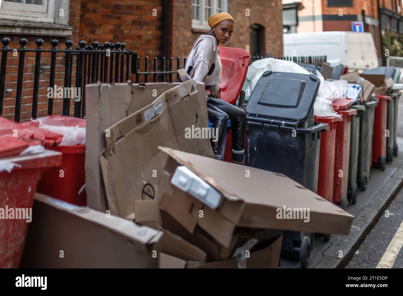 A model photoshoot in Mayfair, London Stock Photo - Alamy