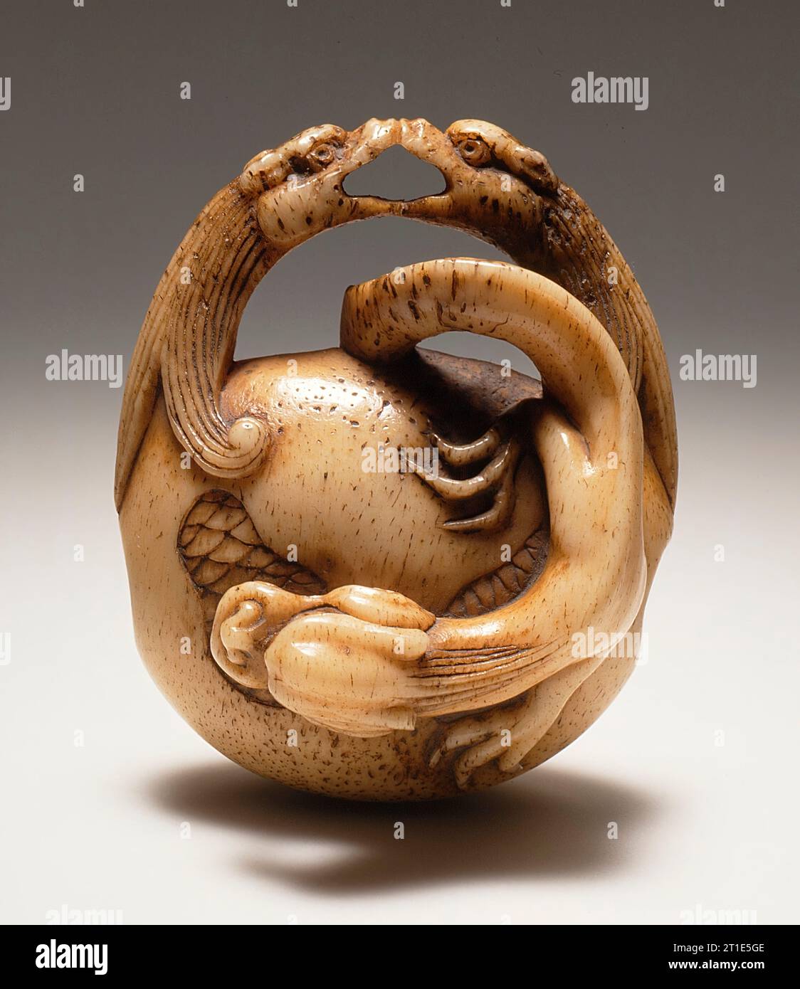 Dragons on Gong, Mid-19th century. Alternate Title: Mokugyo Stock Photo ...