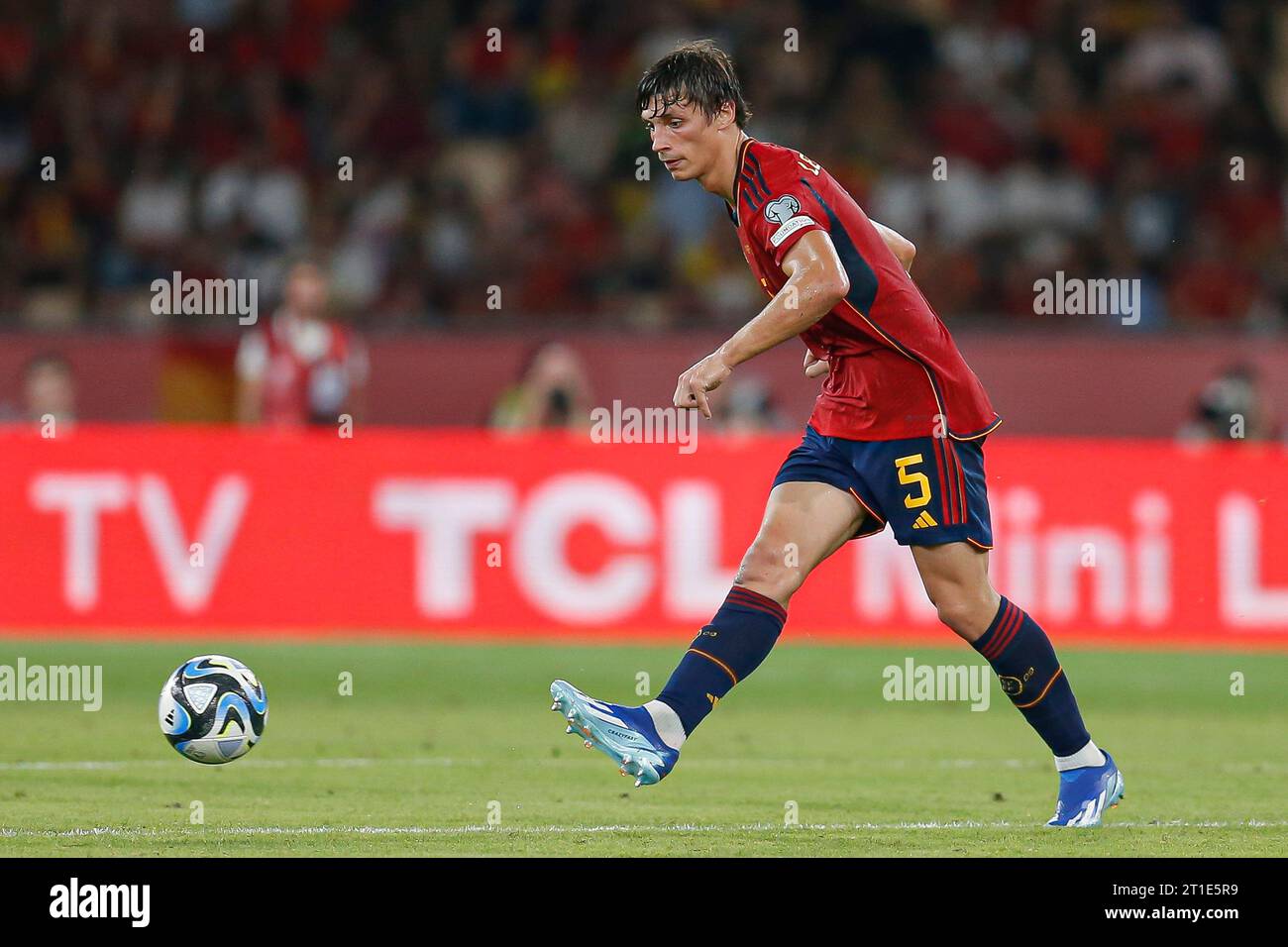 Robin Le Normand of Spain during the UEFA Euro 2024 Qualifying round ...