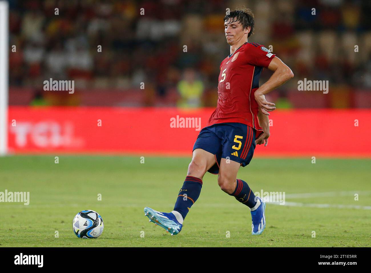 Robin Le Normand of Spain during the UEFA Euro 2024 Qualifying round ...