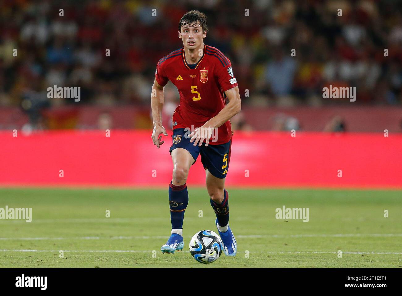 Robin Le Normand of Spain during the UEFA Euro 2024 Qualifying round ...