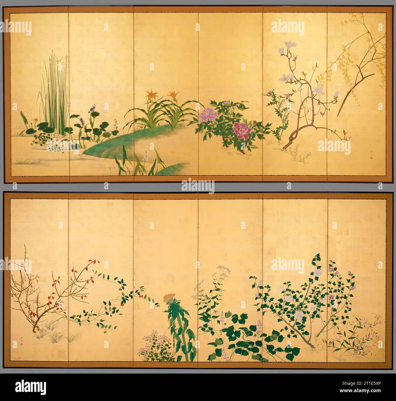 Flowers and Plants of the Four Seasons, turn of the 18/19th century ...