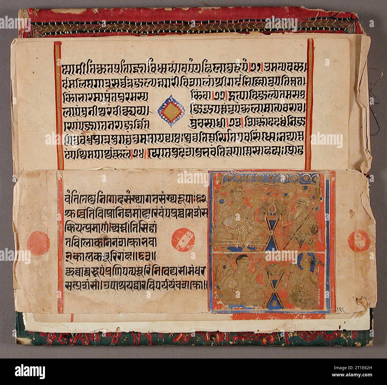 Eleven Folios and Two Covers from Various Jain Manuscripts (image 1 of ...