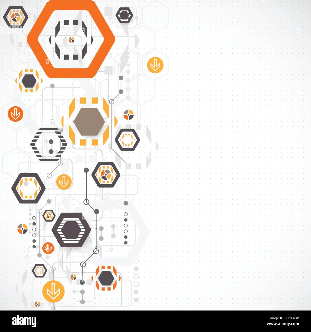 New technology hexagonal business background. Vector Stock Vector Image ...