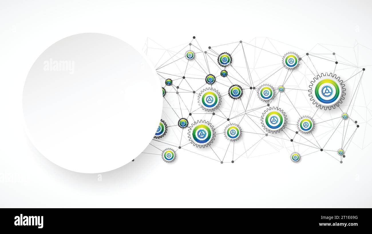 Abstract technological background with various elements. Vector Stock ...