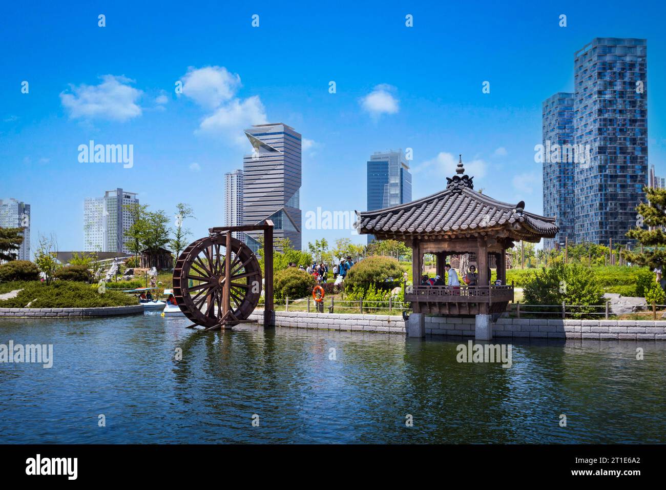 Songdo Central Park in Songdo District, Incheon South Korea Stock Photo ...