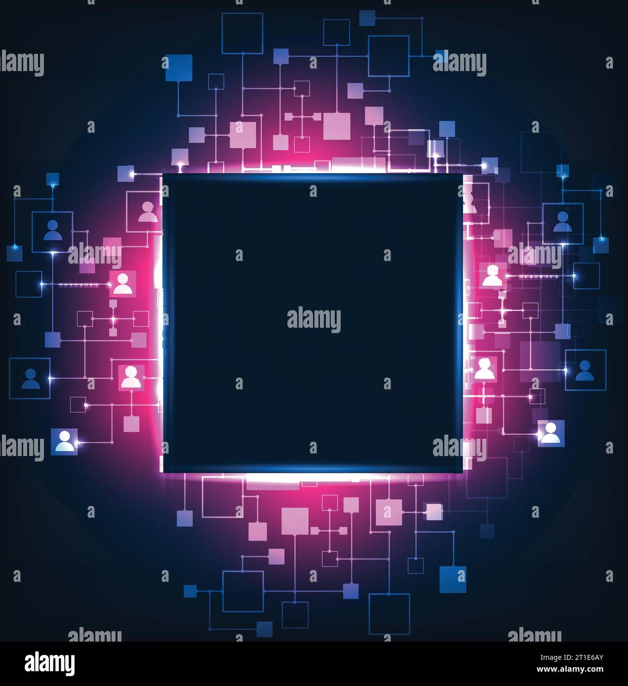 Abstract background, technology theme of social media. Vector Stock ...