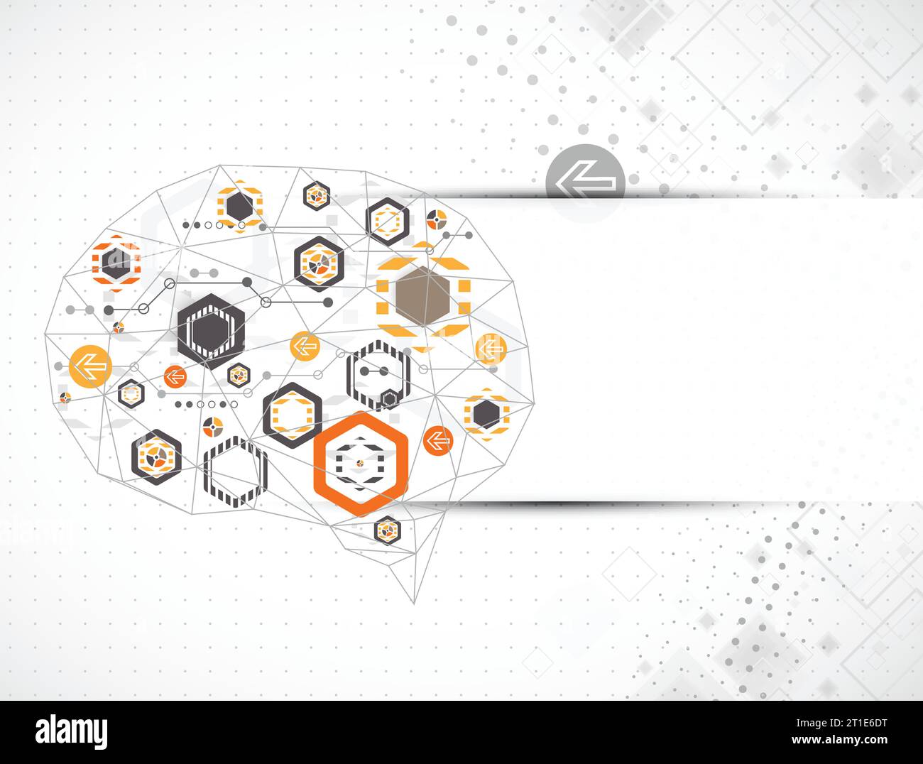 Abstract digital brain,technology concept. Vector Stock Vector Image ...