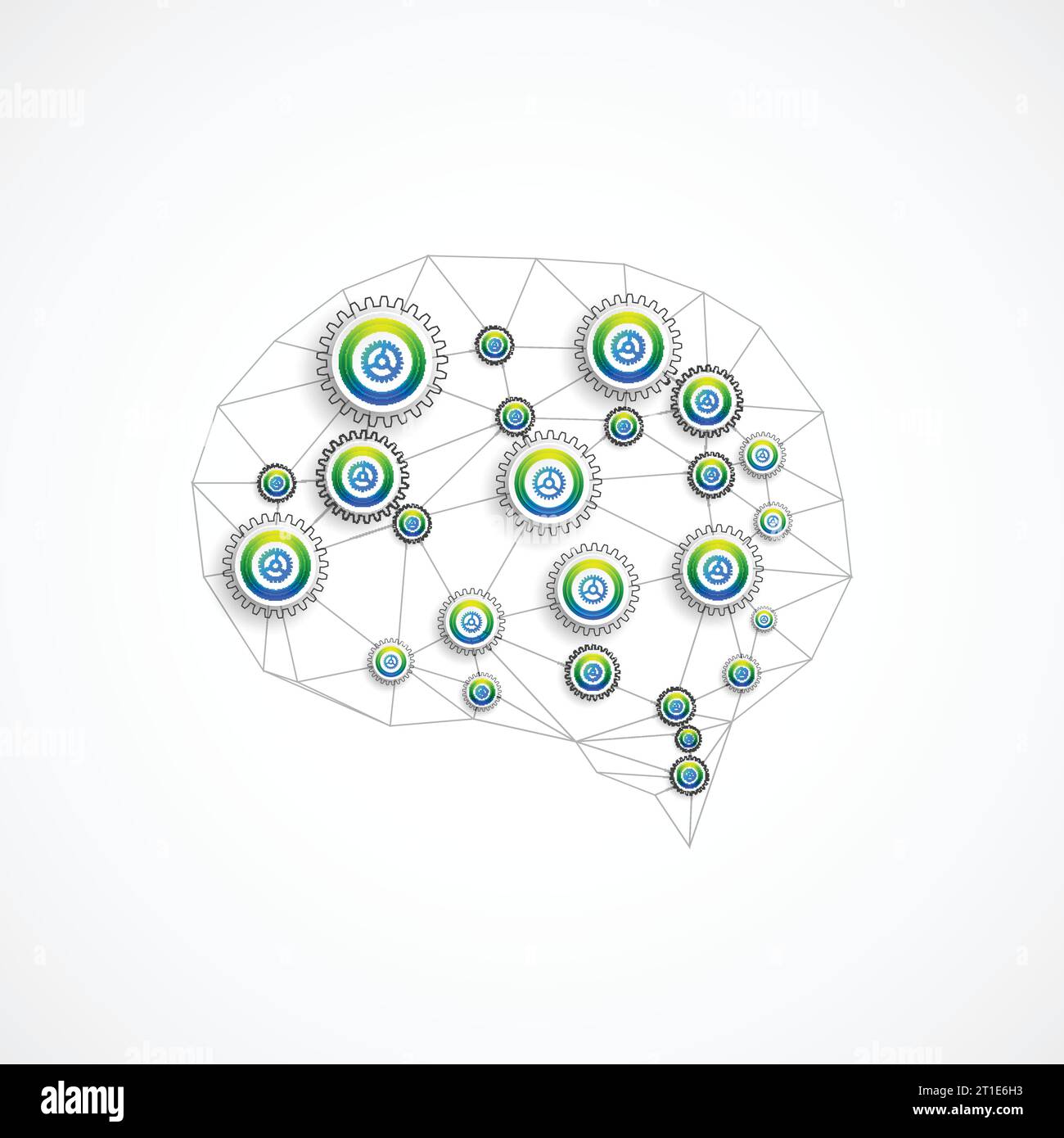 Abstract digital brain,technology concept. Vector Stock Vector Image ...