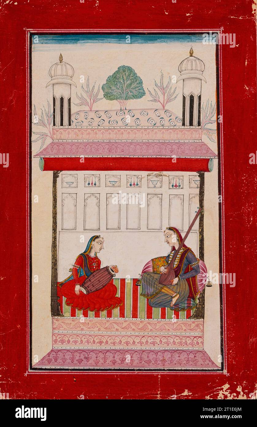 Karnati Ragini, Folio from a Ragamala (Garland of Melodies), between ...