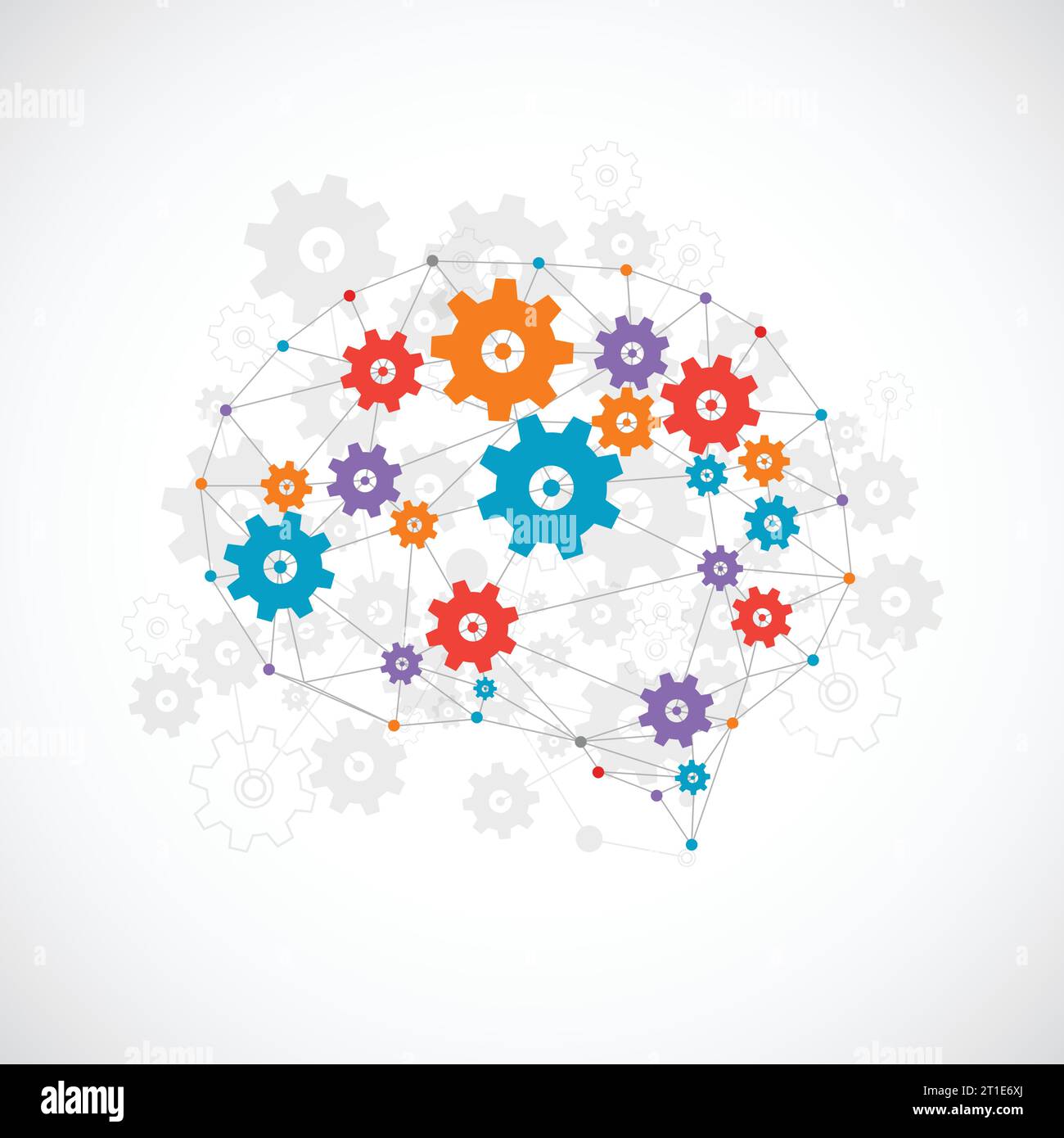 Abstract digital brain,technology concept. Vector Stock Vector Image ...