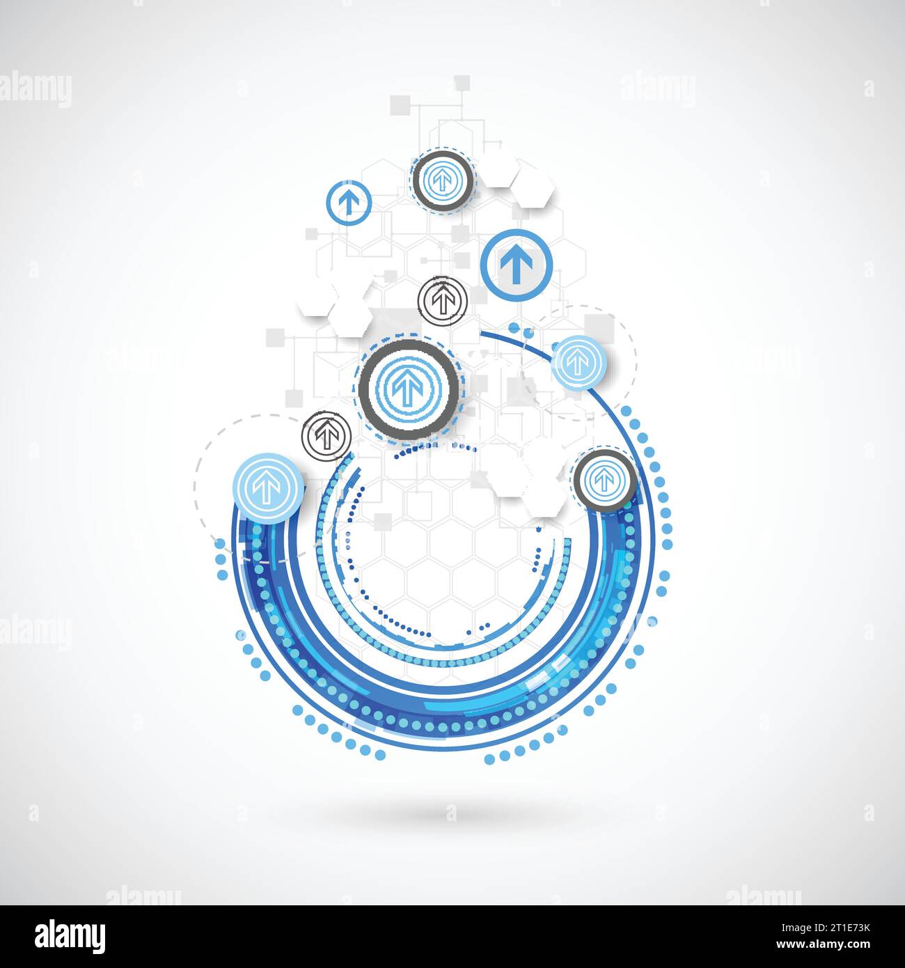 Abstract blue business science or technology background. Vector Stock ...
