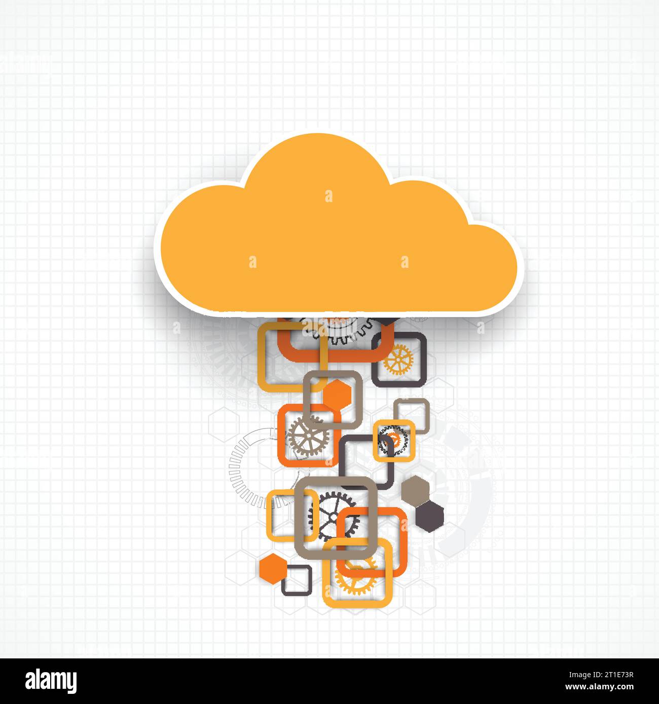 Web cloud banner template. Vector Stock Vector Image & Art - Alamy