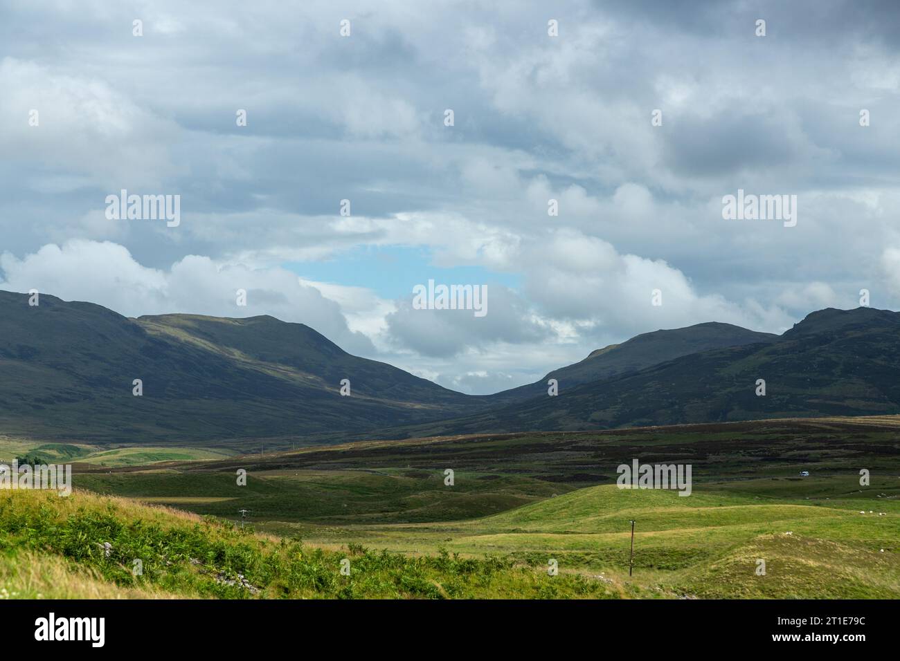 Looking towards the hills Meall nan Caorach & Meall Reamhar Stock Photo ...