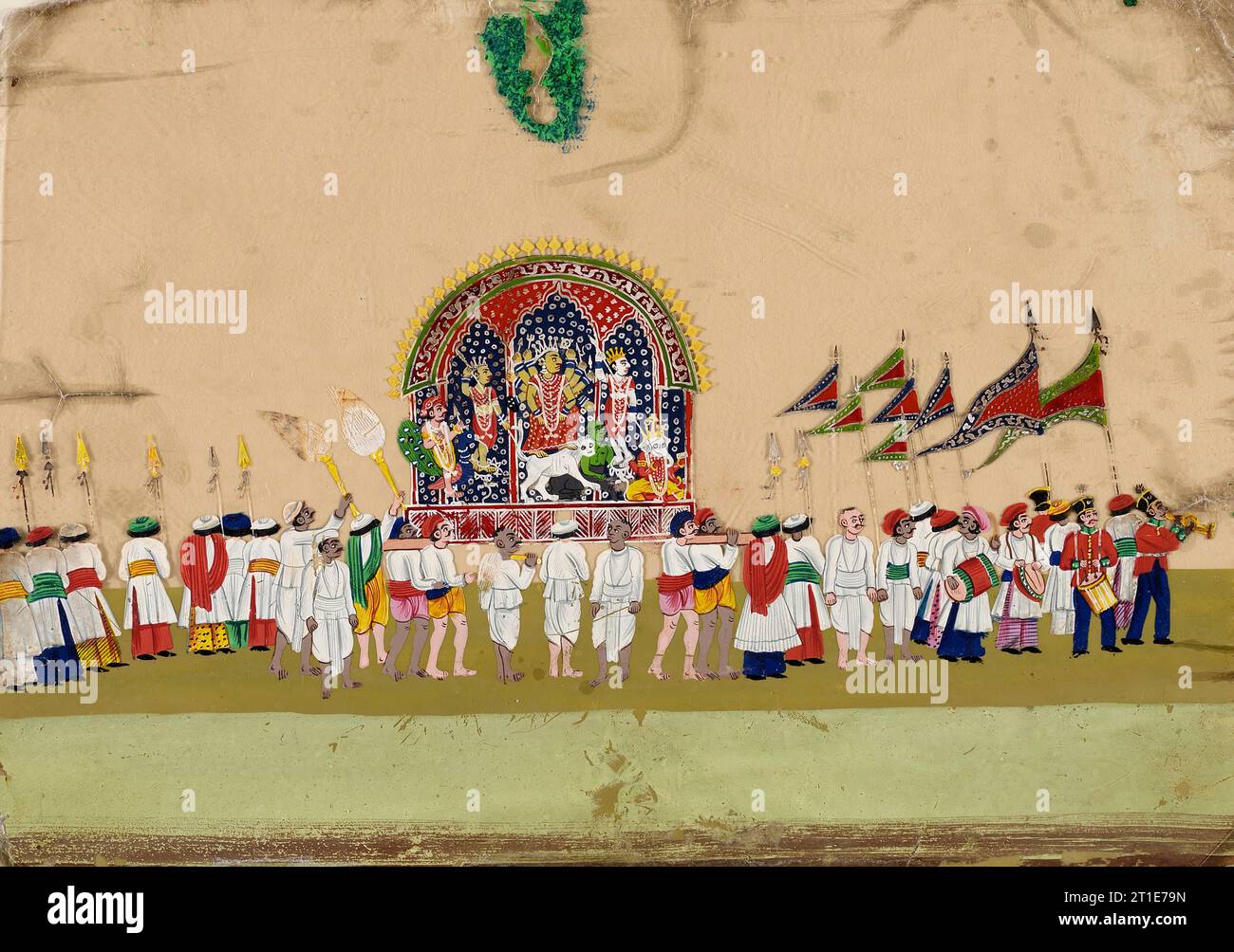 Religious Procession: Durga, c1800 Stock Photo - Alamy