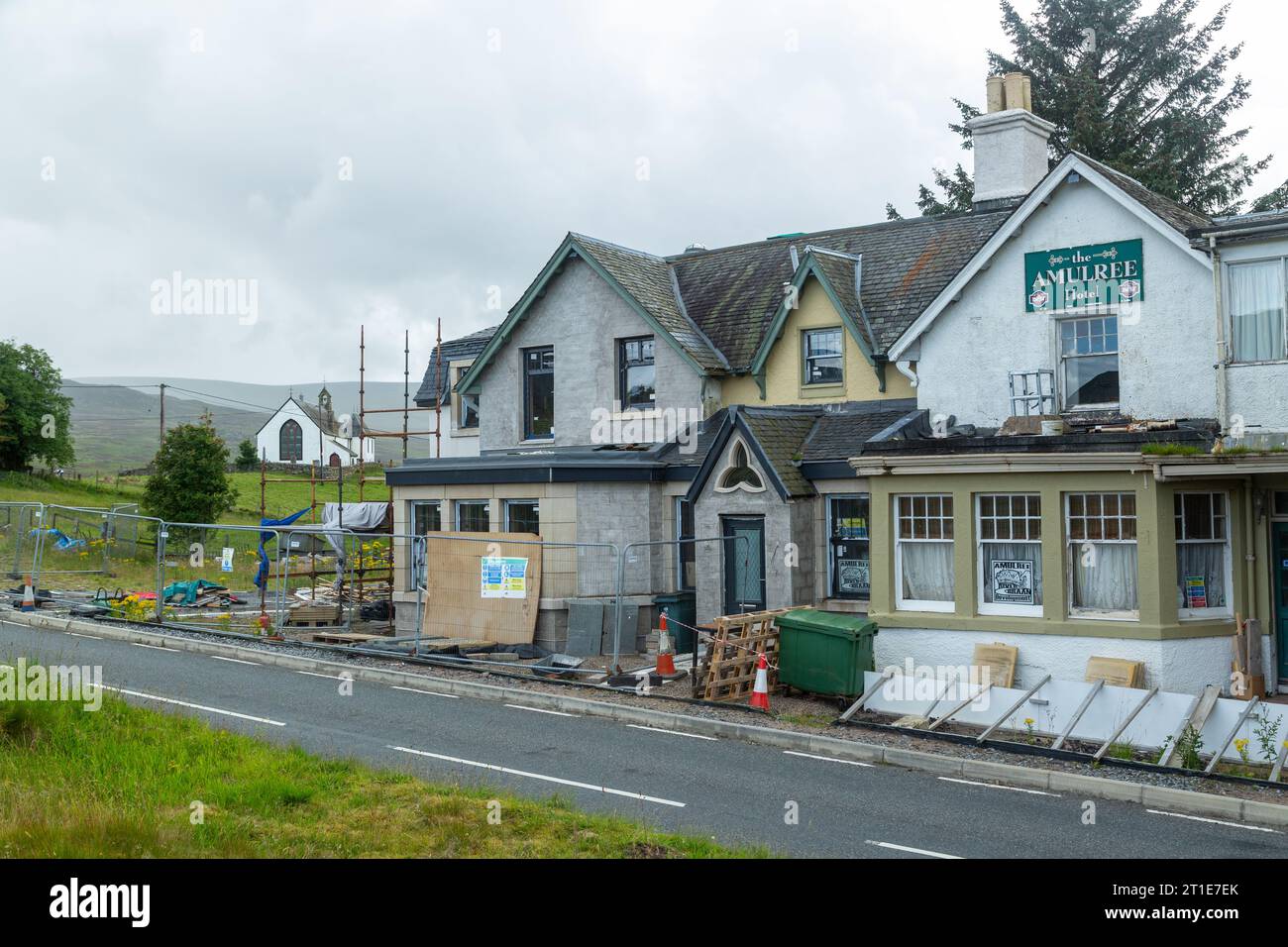 Amulree Hotel under refurbishment, Amulree, Perthshire, Scotland Stock ...