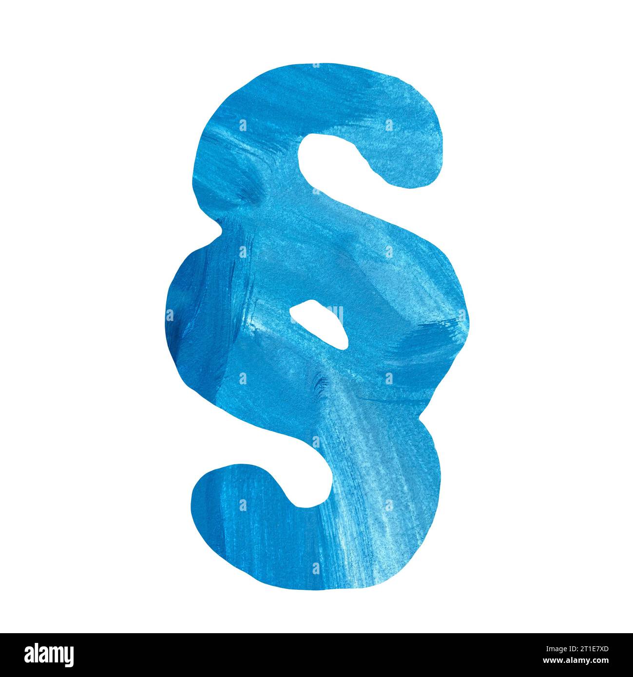 Paragraph sign blue watercolor hand drawn sketch Stock Photo - Alamy