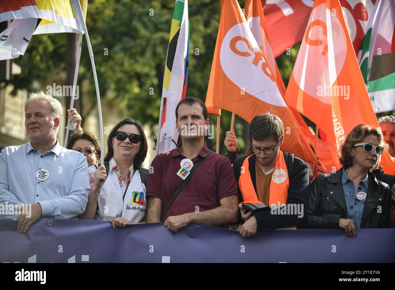 France on October 13, 2023, President of the CFE-CFC Union Francois ...