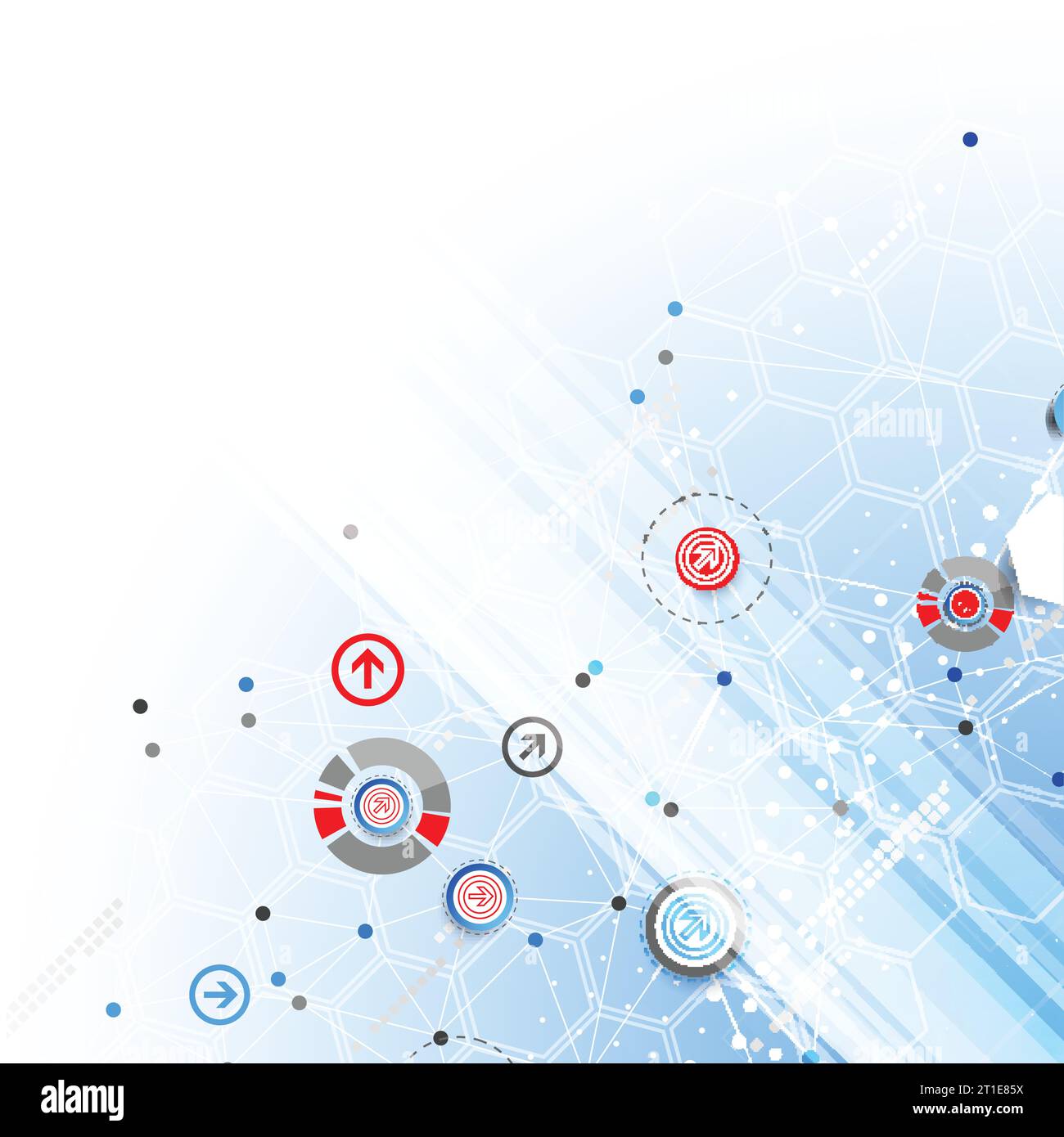 Blue technology business template background. Vector Stock Vector Image ...