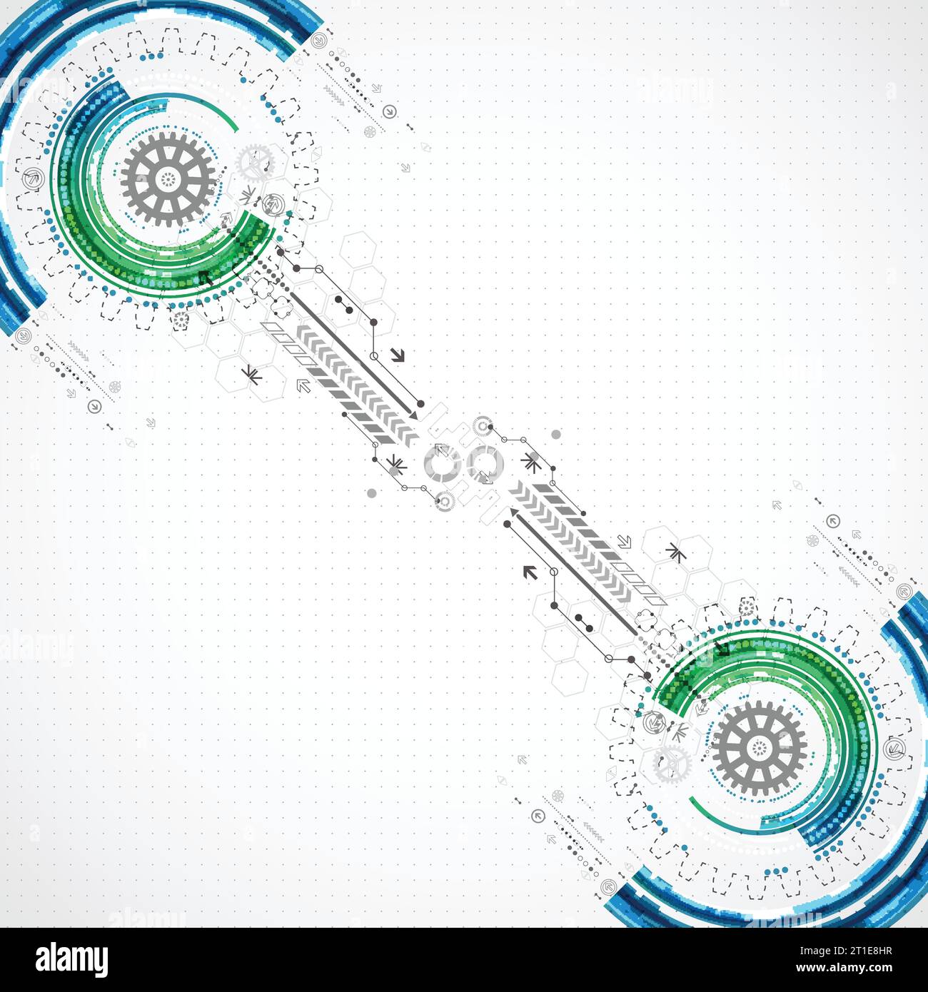 Abstract technological background with various elements. Vector Stock ...