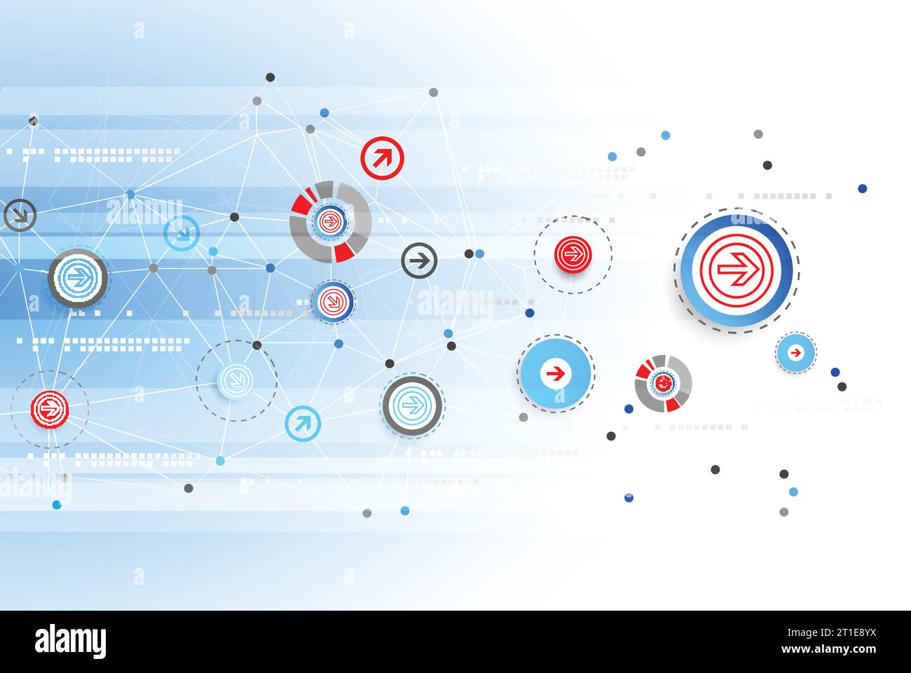 Abstract blue color technology background. Vector Stock Vector Image ...