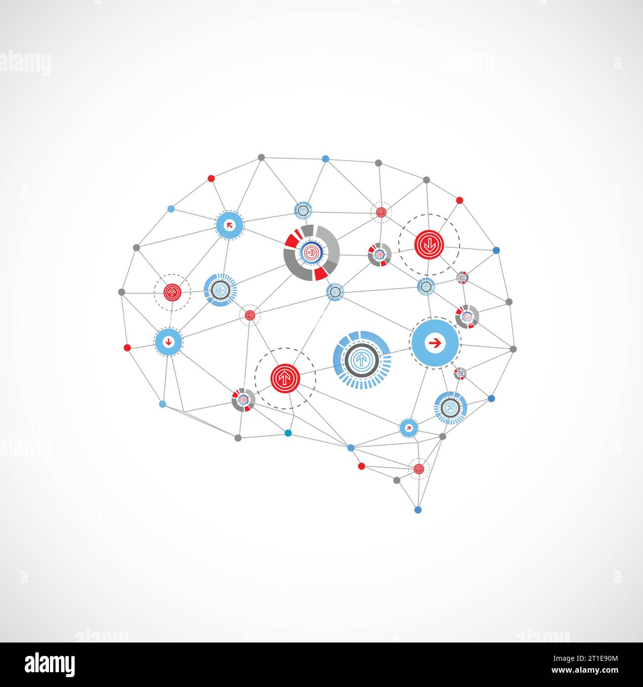 Abstract digital brain,technology concept. Vector Stock Vector Image ...