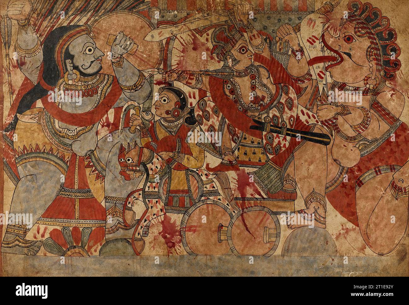 Fight with Ghatotkacha, Scene From the Story of Babhruvahana, Folio ...