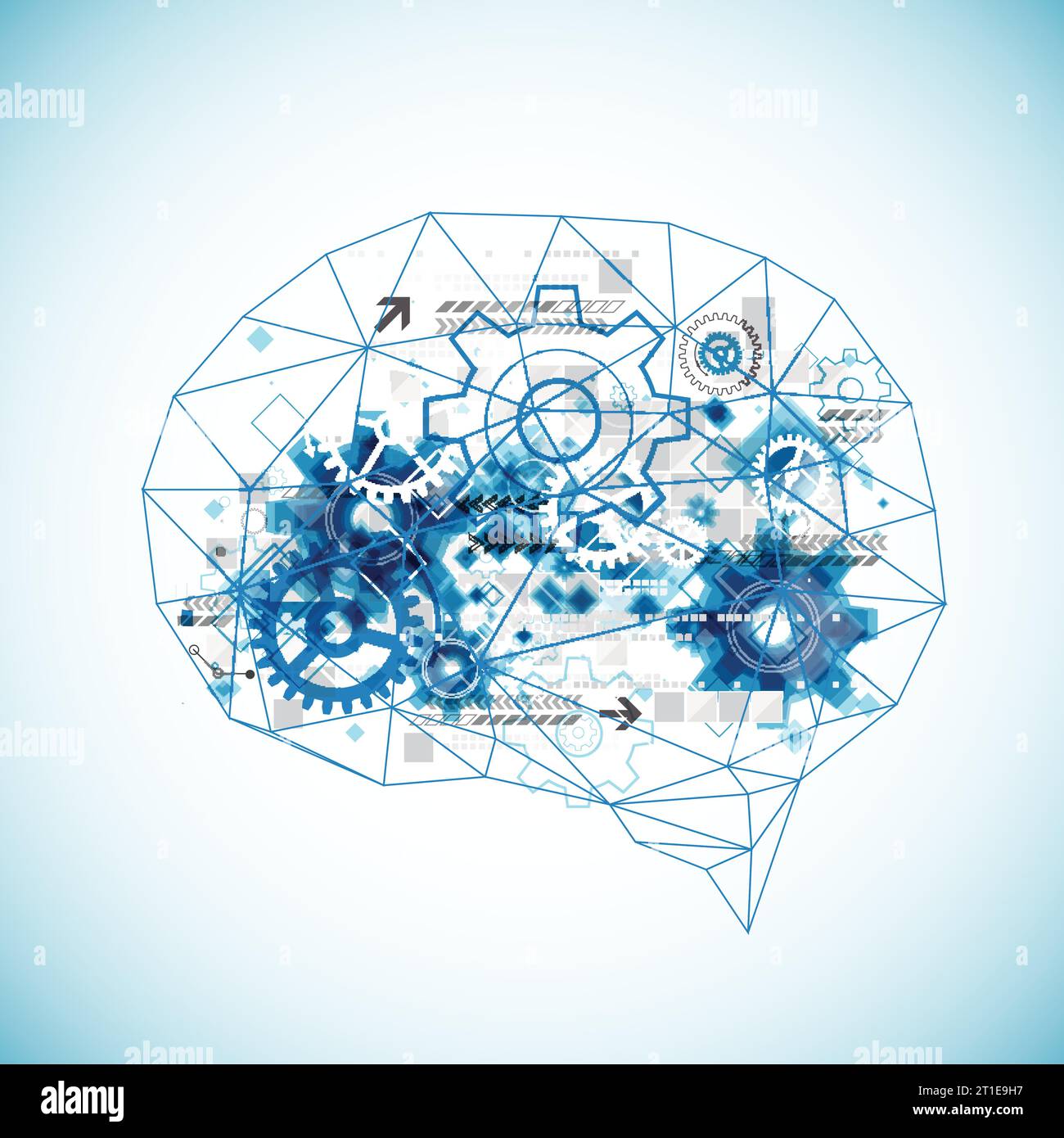 Abstract digital brain,technology concept. Vector Stock Vector Image & Art - Alamy