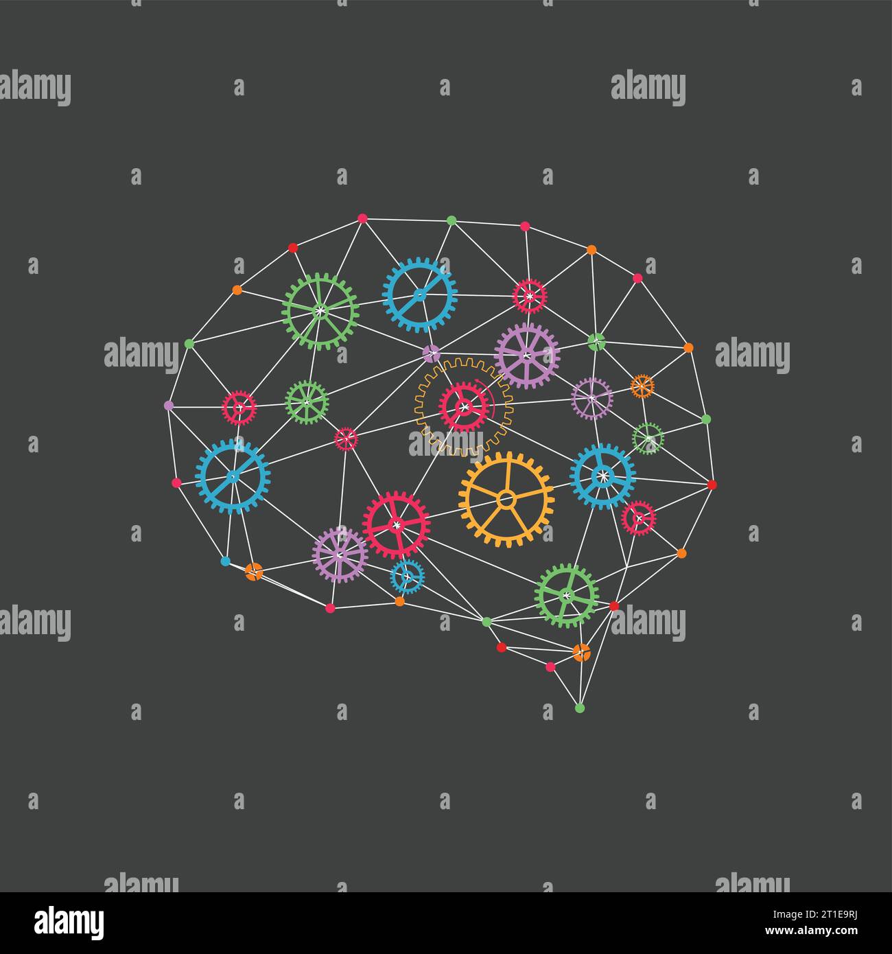 Abstract digital brain,technology concept. Vector Stock Vector Image & Art - Alamy
