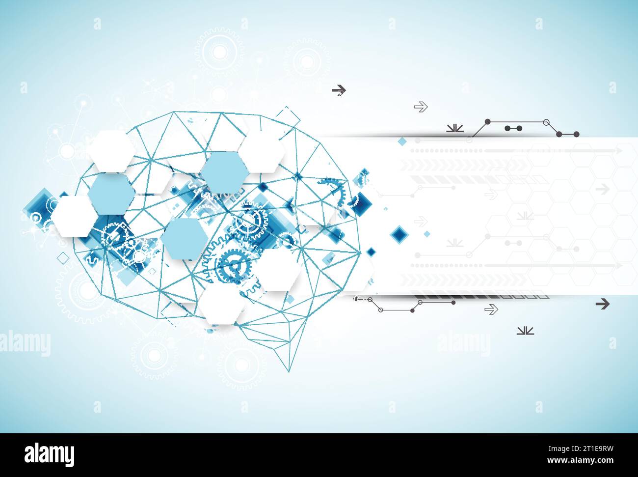 Abstract digital brain,technology concept. Vector Stock Vector Image & Art - Alamy