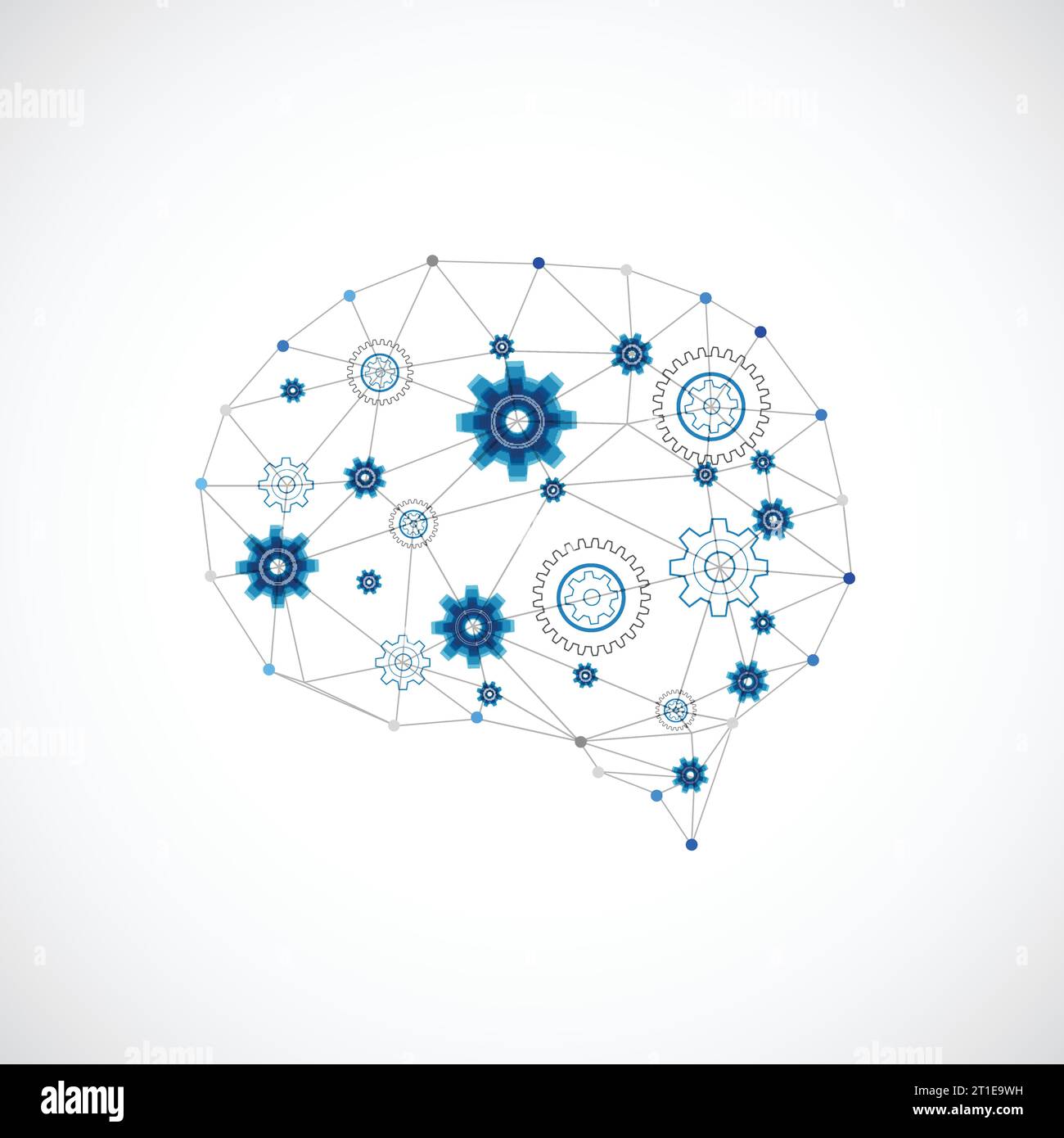 Abstract digital brain,technology concept. Vector Stock Vector Image ...