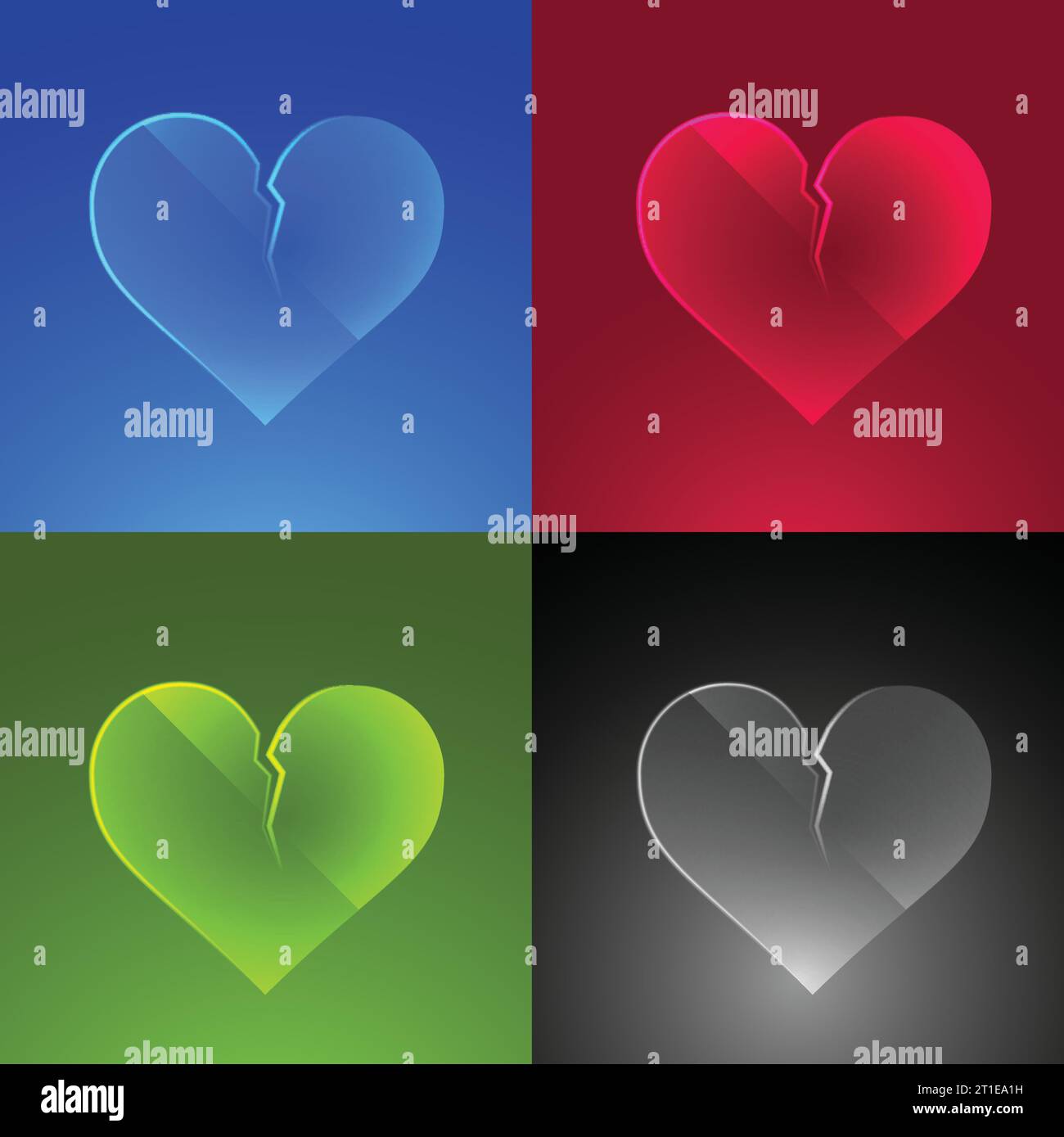Set of broken hearts icons. Vector Stock Vector Image & Art - Alamy Set of broken hearts icons. Vector Stock Vector Image & Art - Alamy