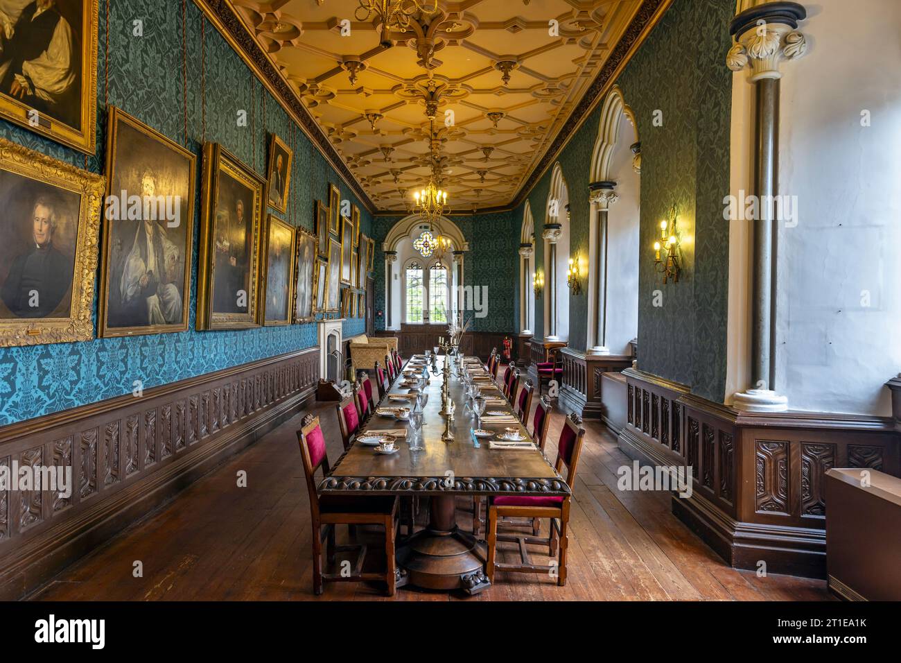 Long Gallery at The Bishop's Palace, Wells, Somerset, England, UK Stock Photo - Alamy