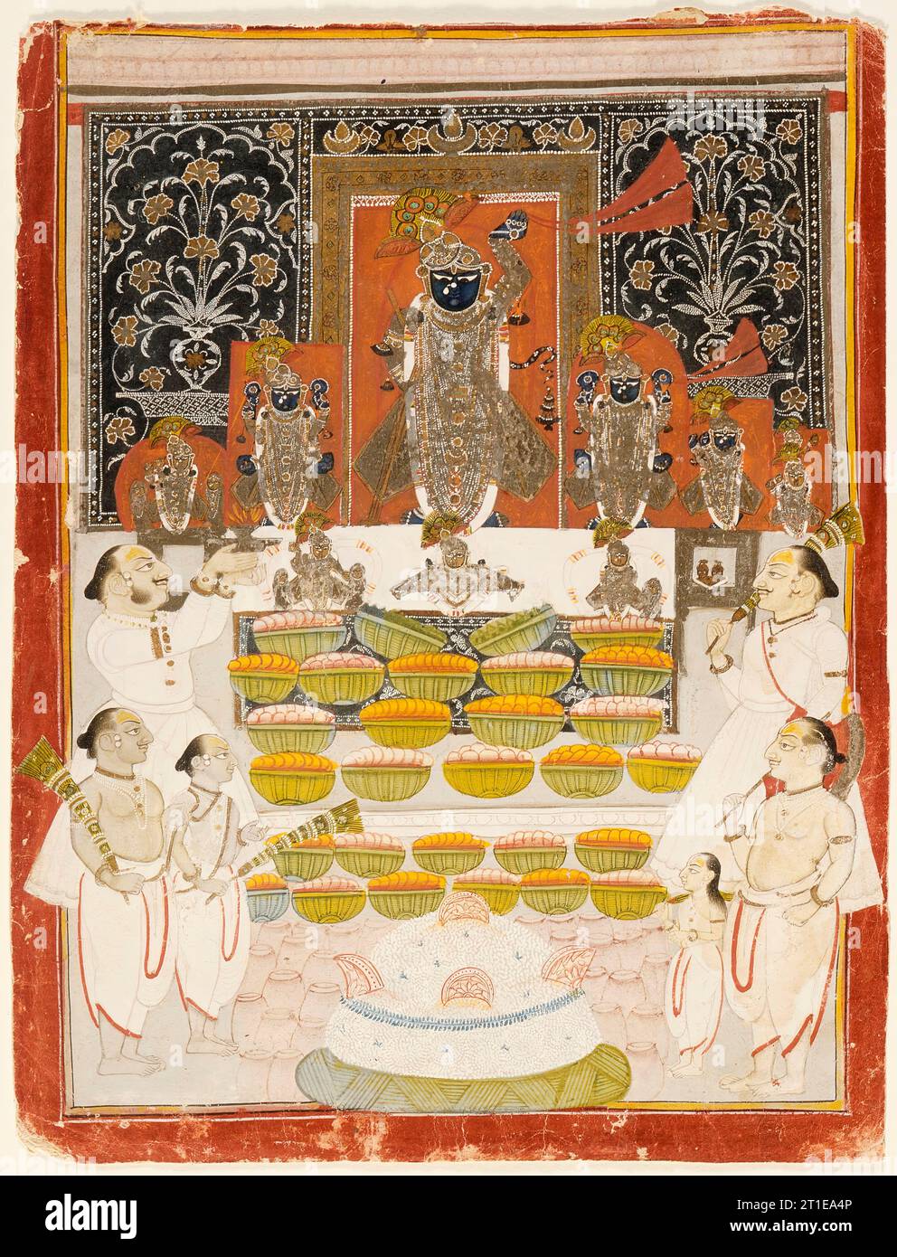 Commemorative Portrait of Damodarji II (1797-1826) Performing the ...