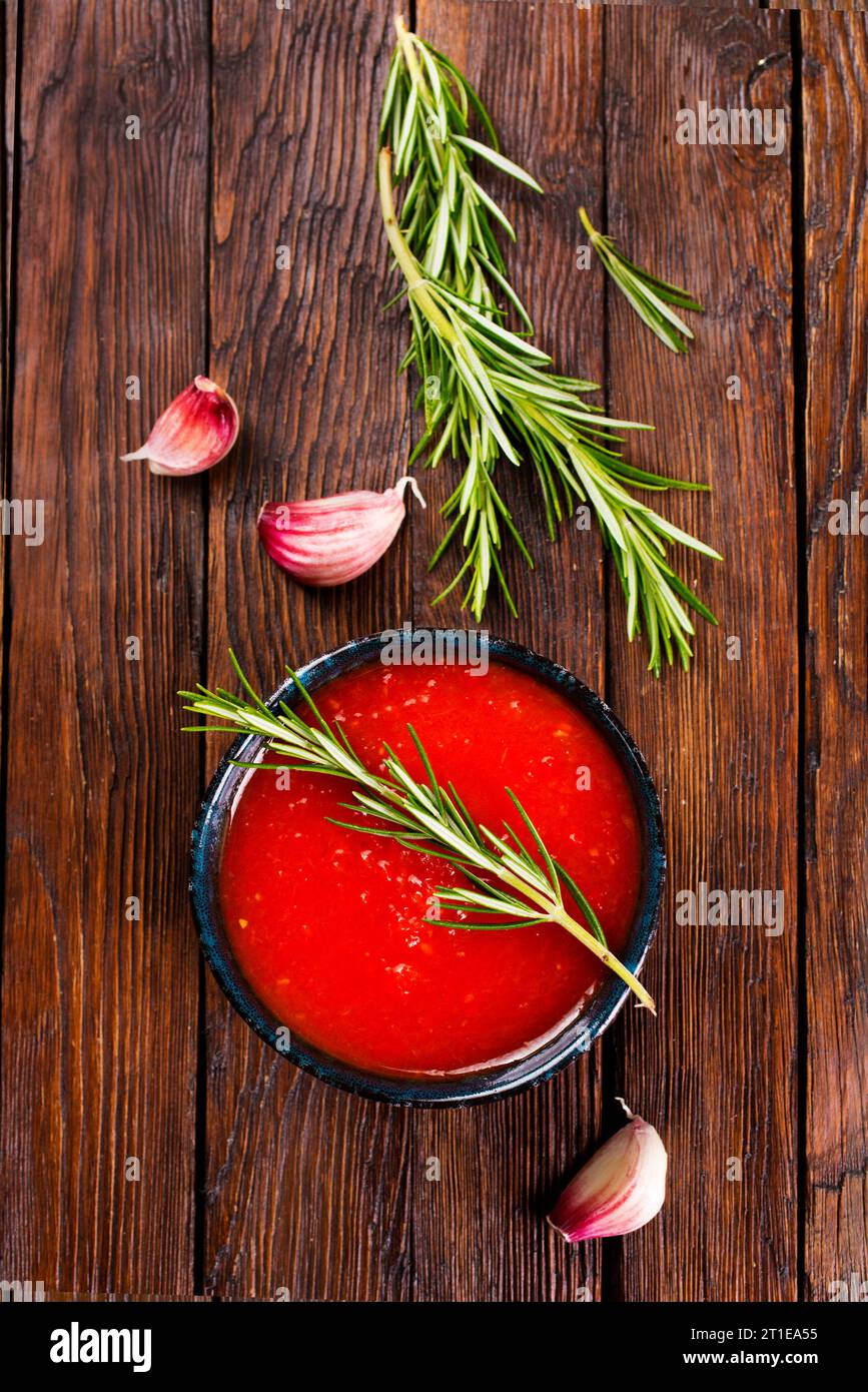Tomato sauce with spice Stock Photo - Alamy