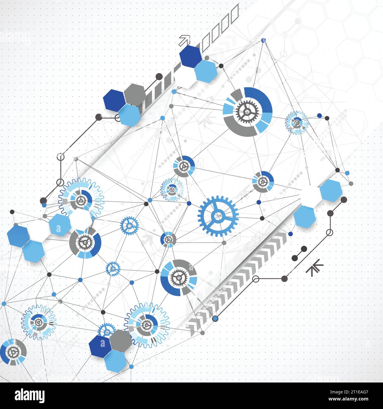 Abstract geometry blue color technology background. Vector Stock Vector ...