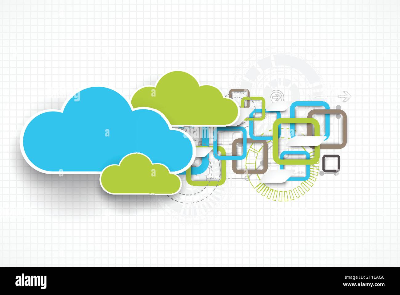 Web cloud banner template. Vector Stock Vector Image & Art - Alamy