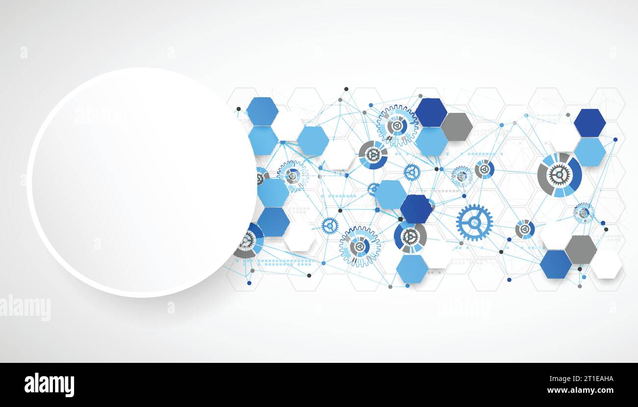 Abstract geometry blue color technology background. Vector Stock Vector ...